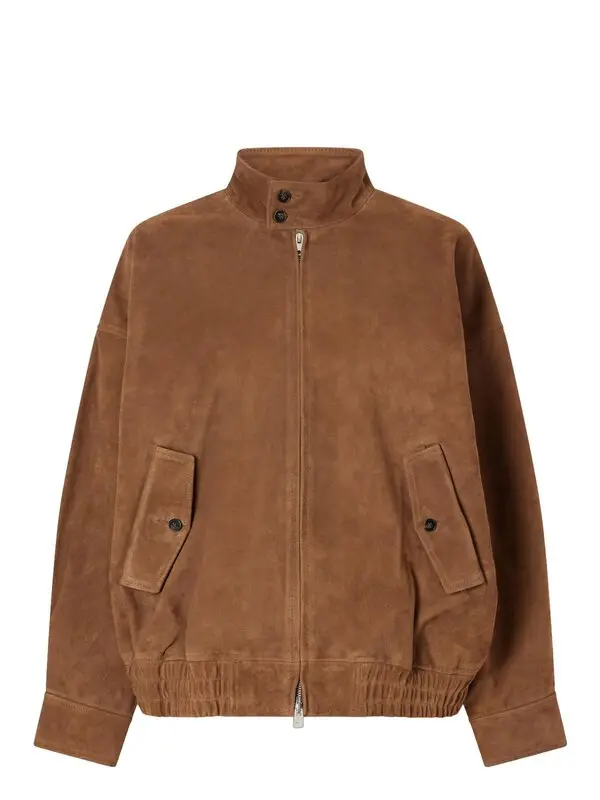 AGOLDE Blair Suede Jacket - Brown