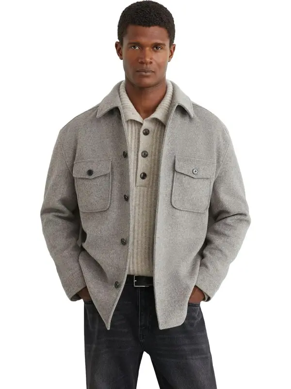 REISS Liam Shirt - Soft Grey