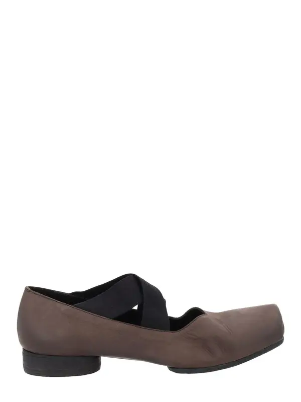 UMA WANG Leather Ballerina Flats - Brown