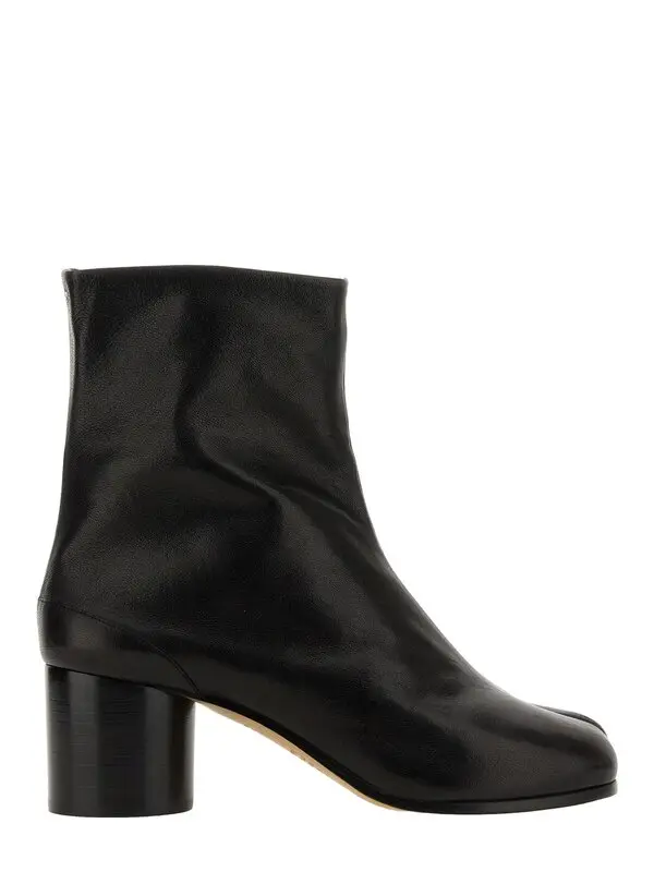 MAISON MARGIELA Tabi Leather Ankle Boots - Black