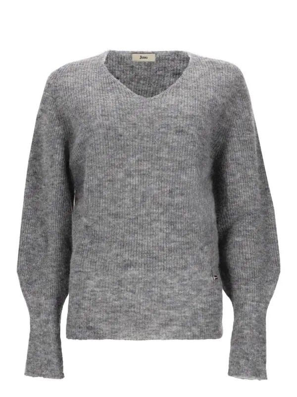 Herno Alpaca And Wool Blend Sweater - Grey