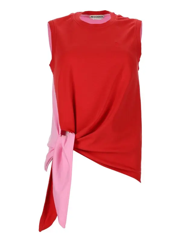 JW Anderson Sleeveless Knot Detail Tank Top - Red
