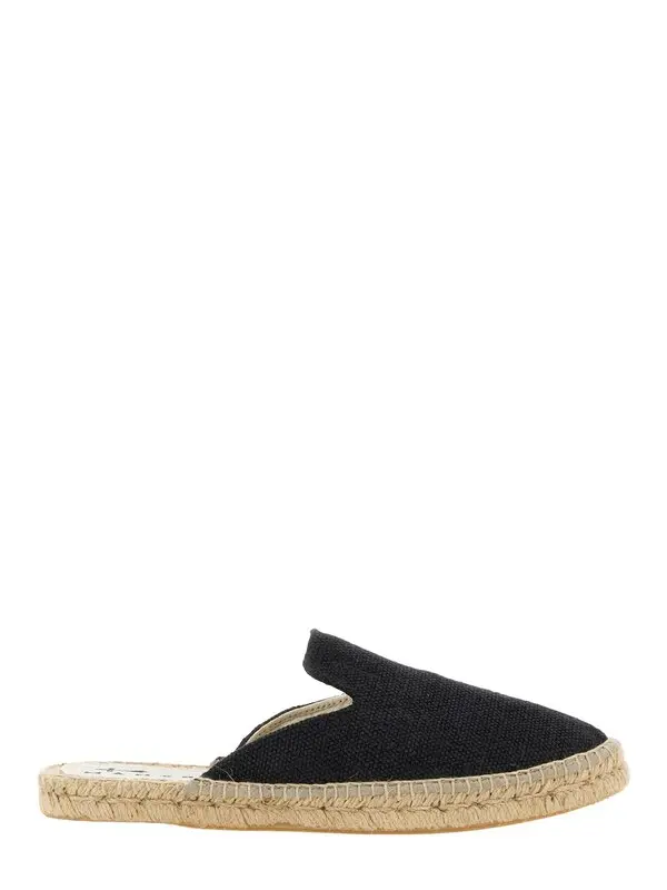 Manebí Espadrille Flats With Logo Detail - Black