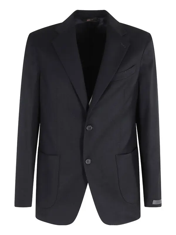 BRIGLIA 1949 Single-breasted Wool Jacket - Navy
