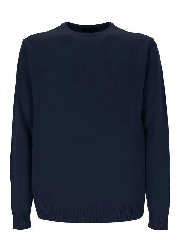DANIELE FIESOLI Long-sleeved Knitted Pullover - Blue