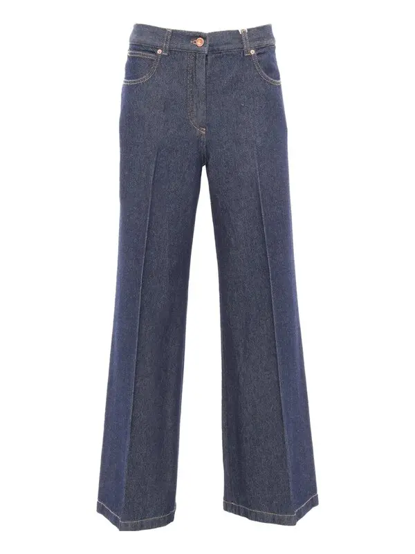 Aspesi Wide-leg Denim Trousers - Black