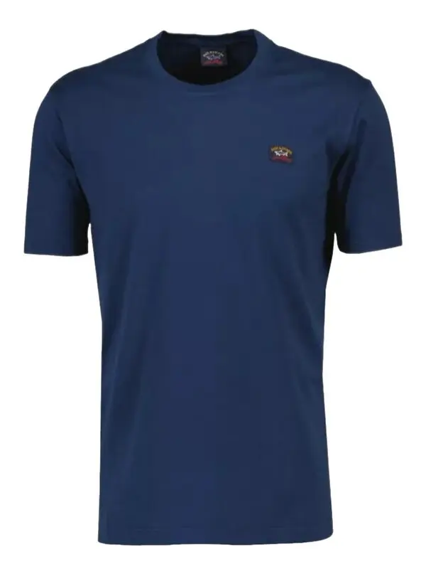 Paul & Shark Logo-patch Crewneck T-shirt - Blue