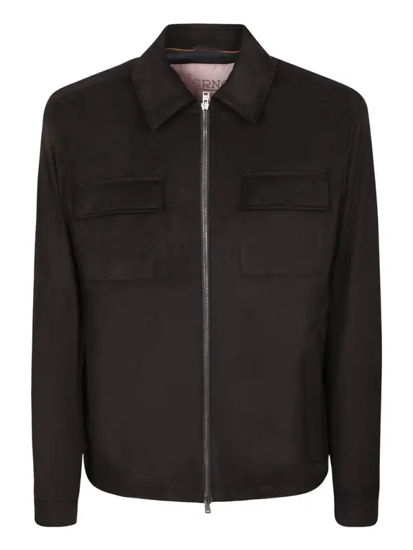 Herno Long-sleeved Zippered Padded Jacket - Black