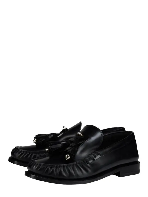 CHRISTIAN LOUBOUTIN Rochelle Loafers In Shiny Calf Leather With Tassel Detail - Black