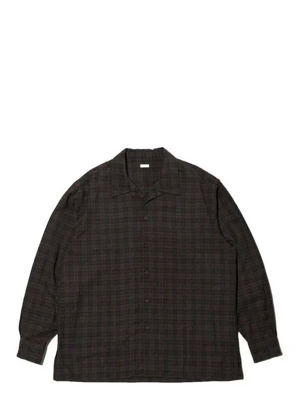 A.PRESSE Plaid Shirt - Brown