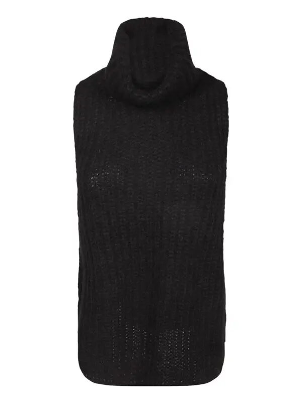 Herno Sleeveless Turtleneck Sweater - Black