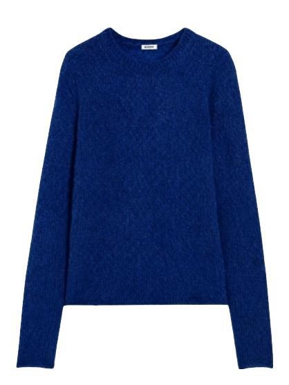 Aspesi Textured Knit Crew Neck Sweater - Blue