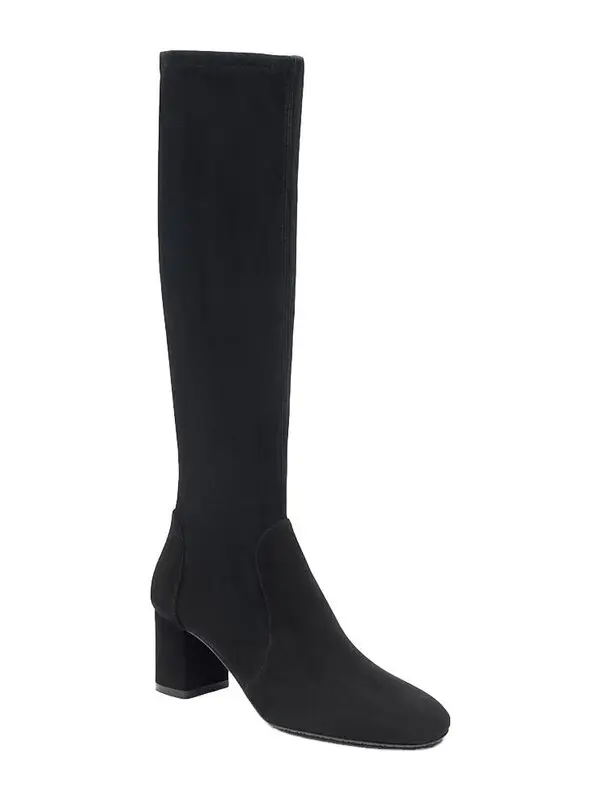 STUART WEITZMAN Lucie Suede Knee High Boots - Black
