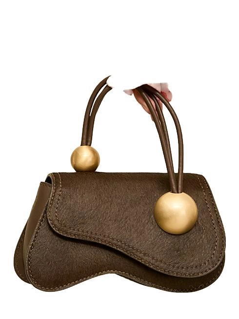 Cult Gaia Kazia Top Handle Bag - Dark Java