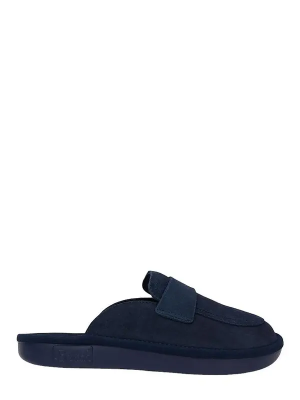 BRUNCH Suede Slip-on Loafers - Navy