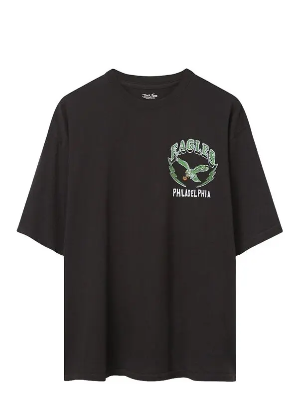 Junk Food Clothing Philadelphia Eagles City Series Oversized Tee - Black