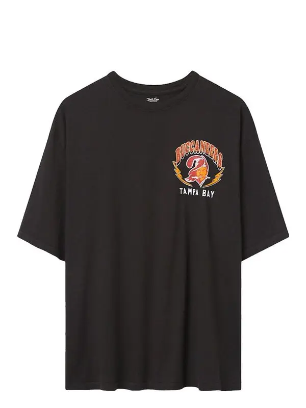 Junk Food Clothing Tampa Bay Buccaneers City Series Oversized Graphic T-shirt - Black
