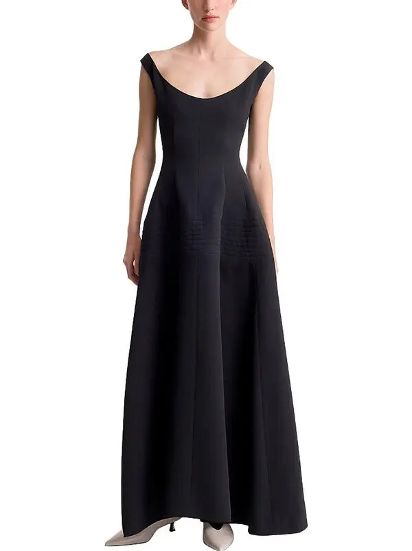 FFORME Alodia Flared Dress - Black