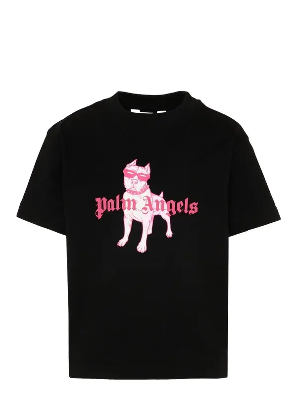 Palm Angels Short Sleeve Graphic T-shirt - Black