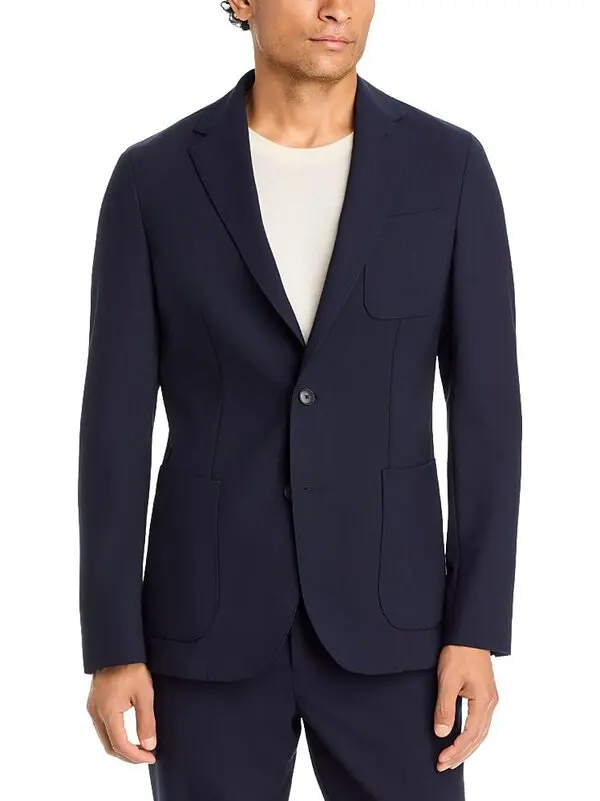 BOSS Hanry Wool Slim Fit Performance Jacket - Dark Blue