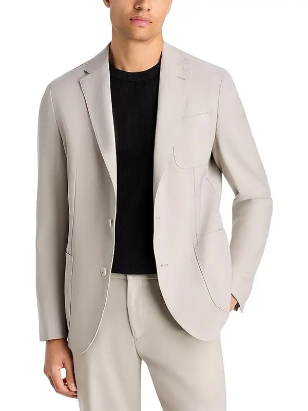 BOSS Hanry Wool Slim Fit Performance Jacket - Light Beige