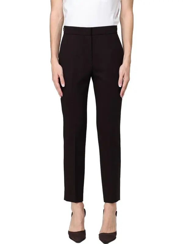 Max Mara Acino Slim Fit Stretch Wool Trousers - Ebony