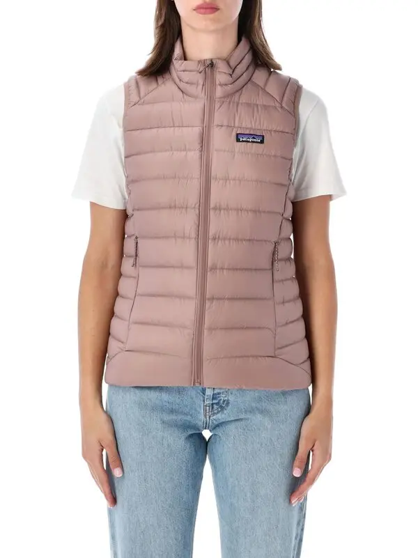 Patagonia Down Sweater™ Quilted Vest In Recycled Nylon - Beige