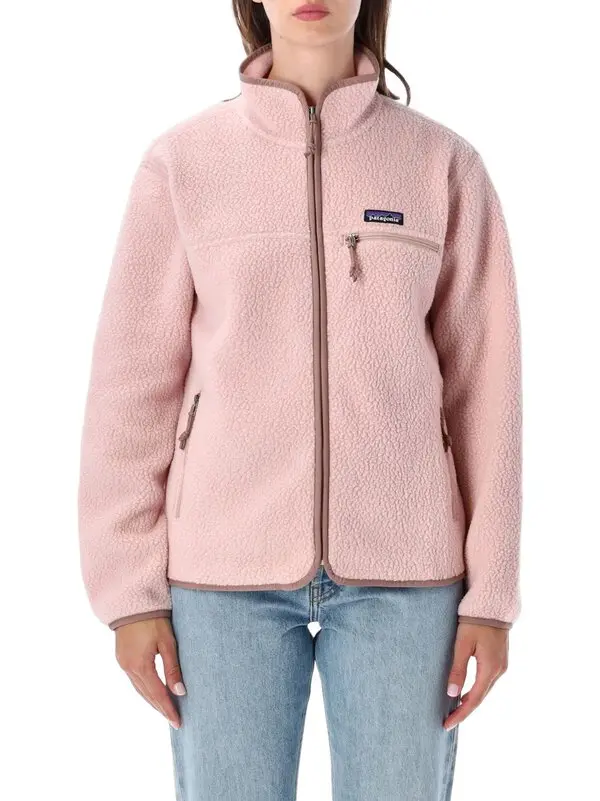 Patagonia Retro High-neck Zip-up Fleece Jacket - Pink