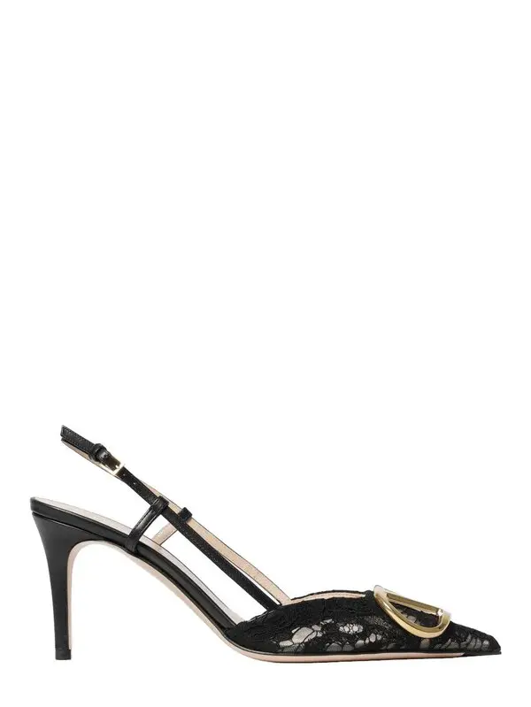 Valentino Garavani High Heel Slingback Shoes - Black