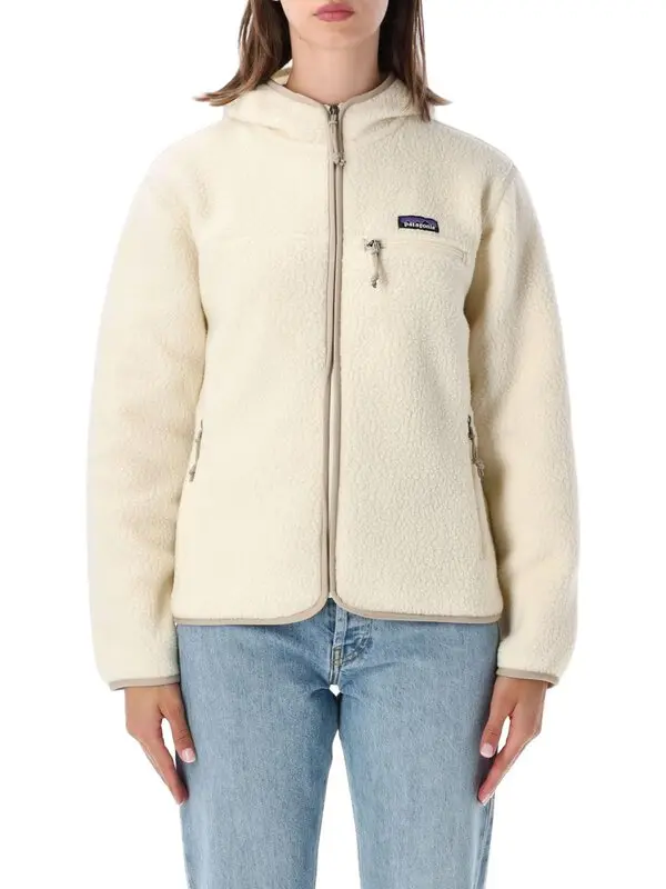 Patagonia Retro Hooded Fleece Jacket - Beige
