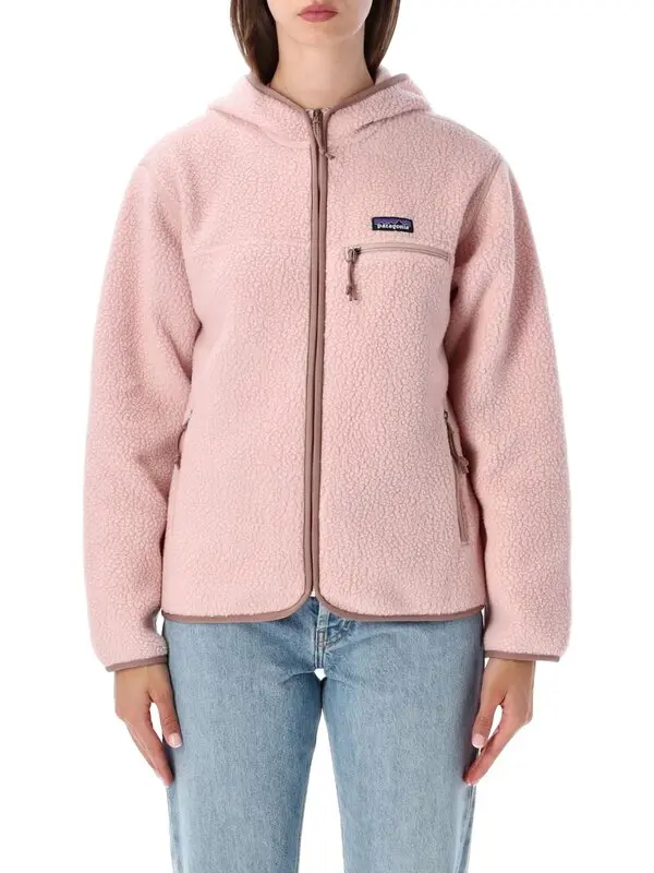 Patagonia Retro Hooded Fleece Jacket - Pink