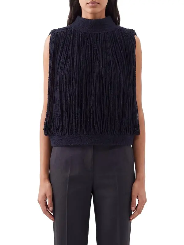 Fabiana Filippi Textured Mock Neck Sweater - Blue