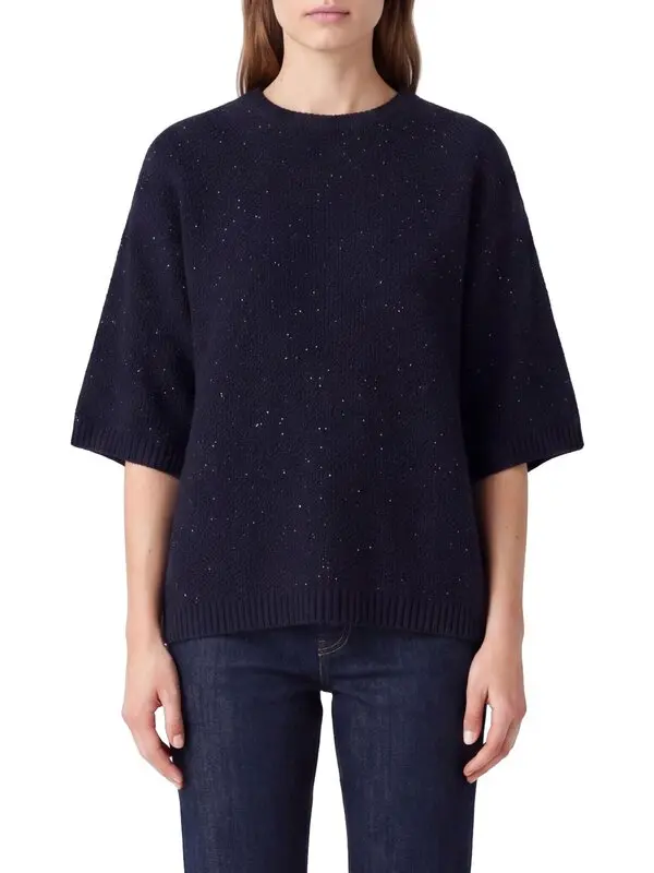 Fabiana Filippi Embellished Knit Sweater - Blue