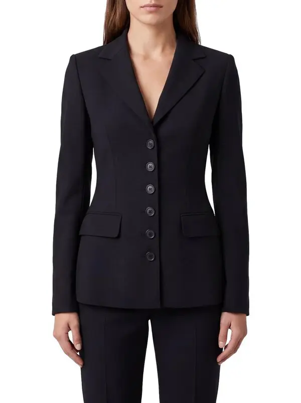 Dolce & Gabbana Single-breasted Wool Blazer With Peak Lapels - Black