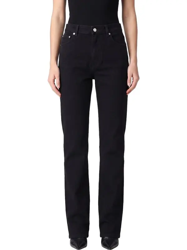 Dolce & Gabbana High-waisted Straight Leg Jeans With Rear Logo Plaque - Denim