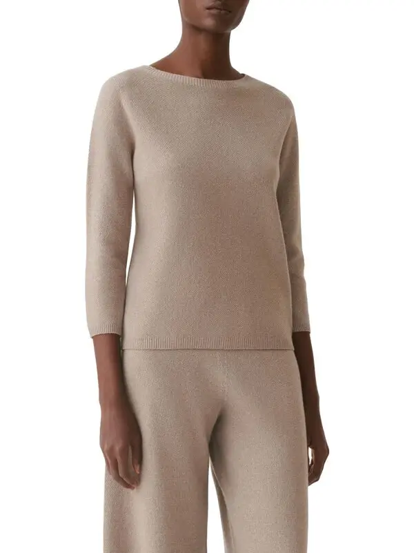 Fabiana Filippi Wool, Silk, And Cashmere Jumper - Coffee