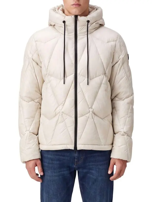 Moose Knuckles Quilted Nylon Hooded Down Jacket - Cream