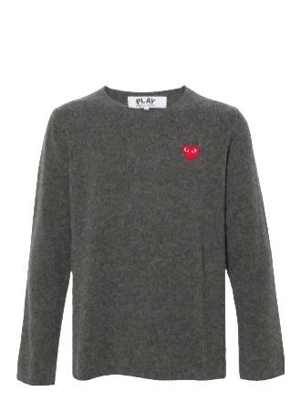 Play Comme Des Garcon Play Comme Des Garcons Wool Jumper - Black