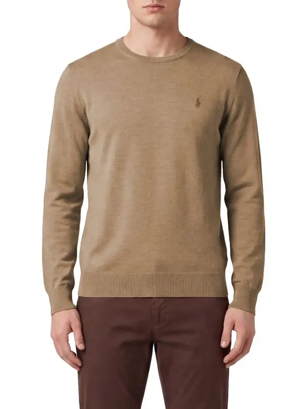 Polo Ralph Lauren Crewneck Cotton Jumper - Brown