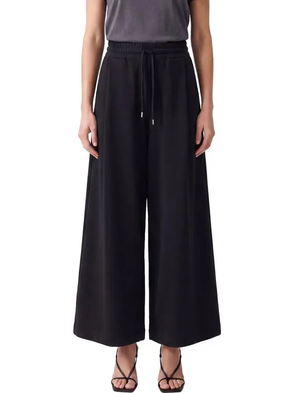 Dries Van Noten High-waisted Wide-leg Cotton Jogging Trousers - Black