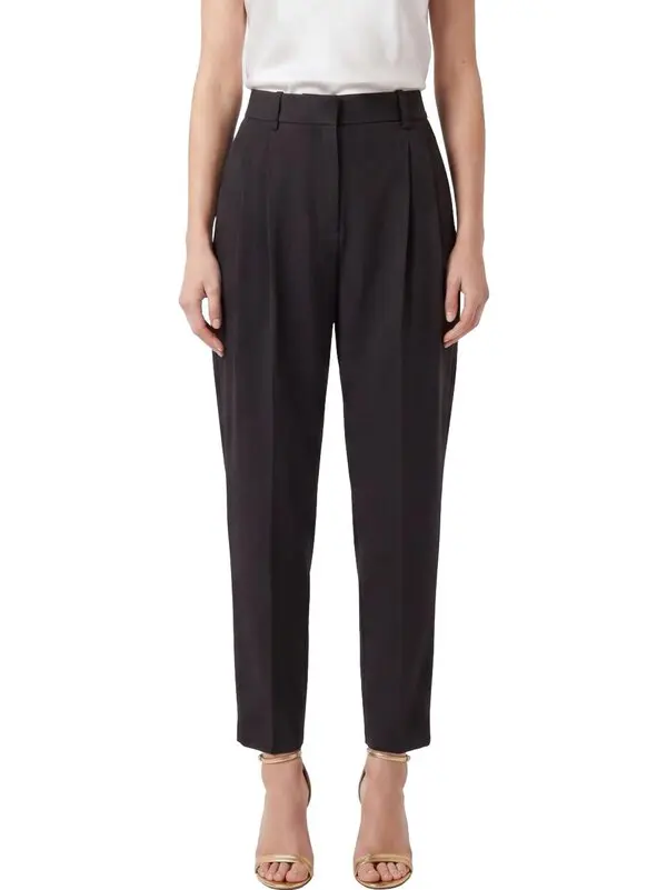 Elisabetta Franchi Mid-rise Skinny Fit Tailored Trousers - Black