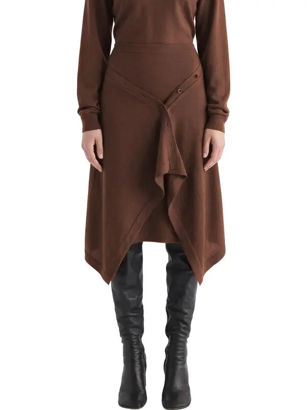 LEMAIRE Midi Skirt - Brown
