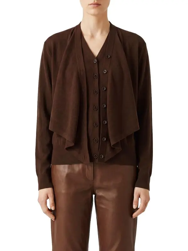 LEMAIRE Cardigan - Burgundy