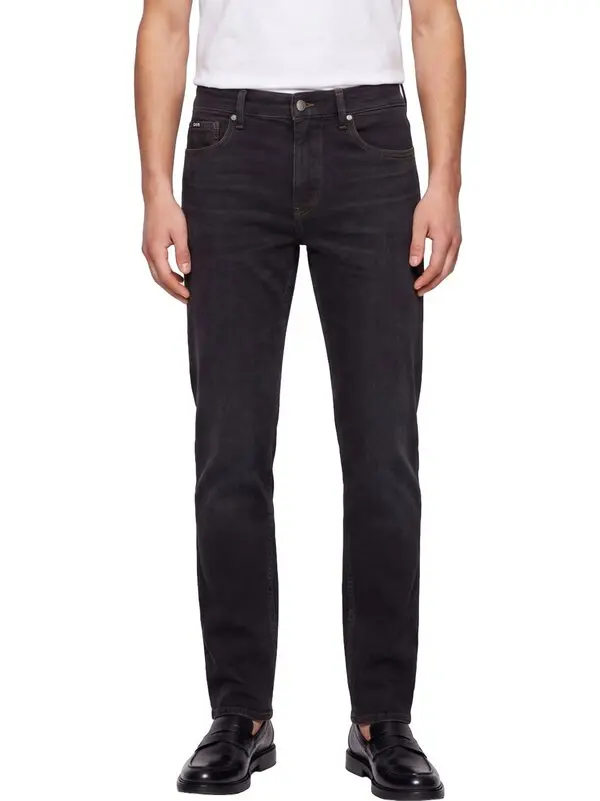 BOSS Mid-rise Slim Fit Skinny Jeans In Cotton Denim - Black