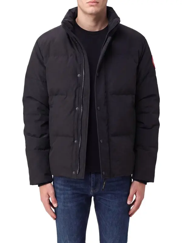 Canada Goose Bayview Quilted Down Jacket With High Collar - Black