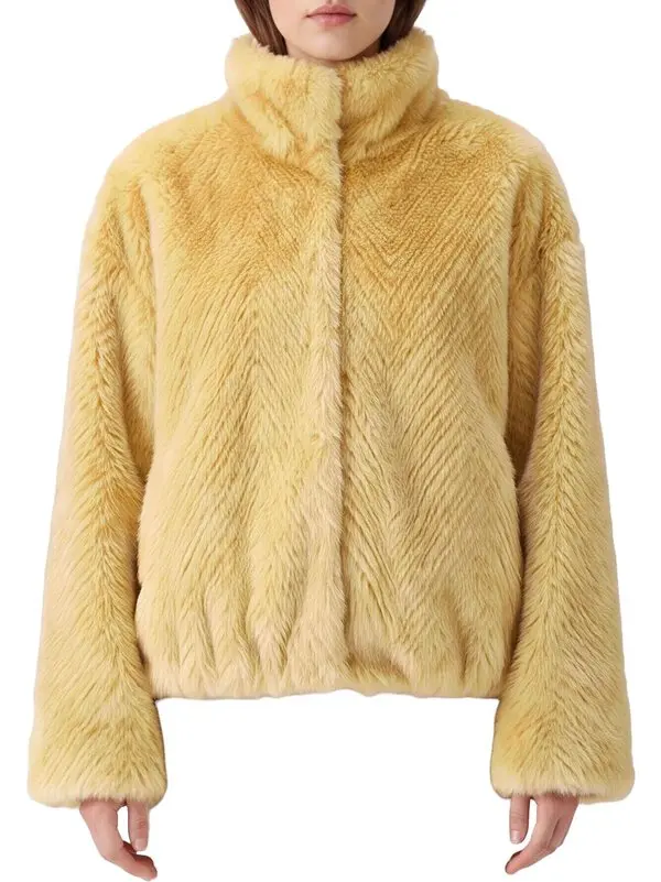 FORTE_FORTE Faux Fur Waistcoat - Platinum