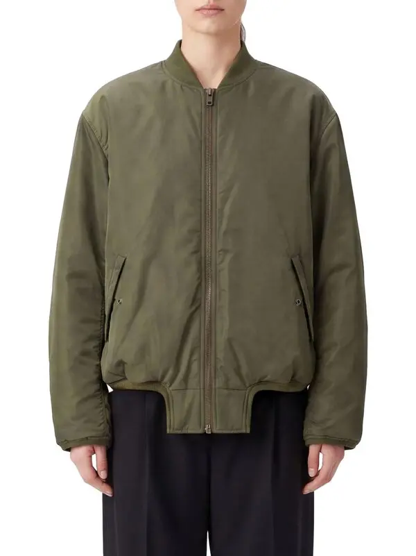 MAISON MARGIELA Polyamide Bomber Jacket With Asymmetrical Hem - Green