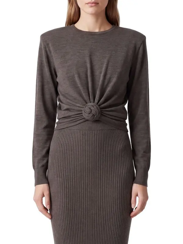 Magda Butrym Knotted Sweater - Brown