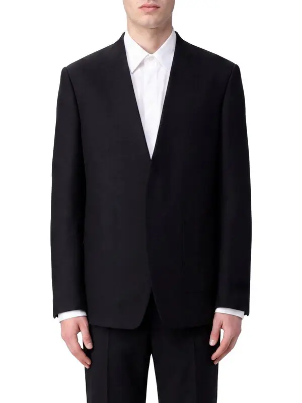 MAISON MARGIELA Open-front Blazer In Pure Virgin Wool - Black