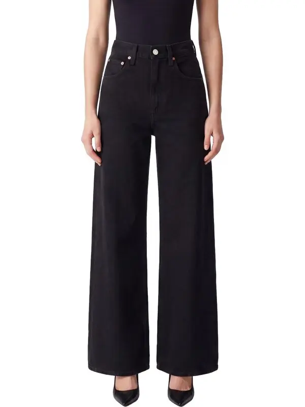 AGOLDE Curve High-rise Baggy Jeans In Regenerative Cotton - Black